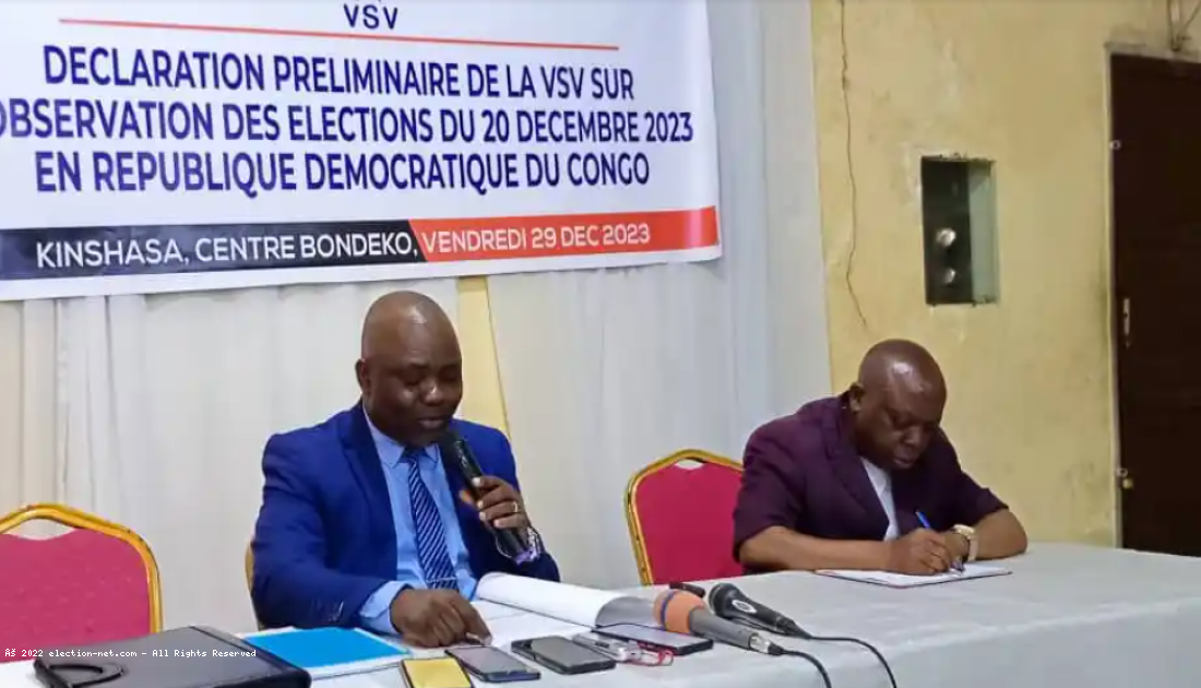 Présidentielle en RDC : voici le vainqueur selon l'organisation VSV ...